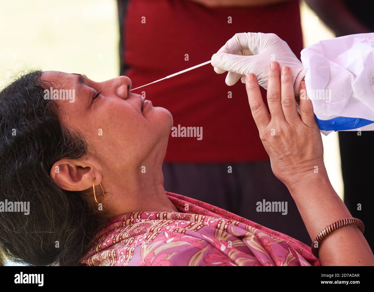 Collection of nasal swab samples hi-res stock photography and images ...