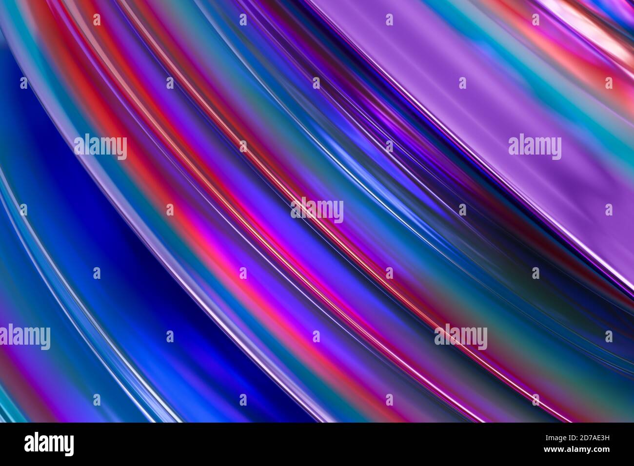 3d render, abstract background, iridescent holographic foil, metallic ...