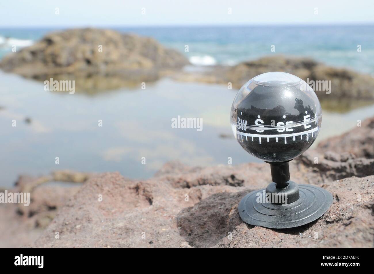 Compass and Ocean - Orientation Concept Stock Photo - Alamy
