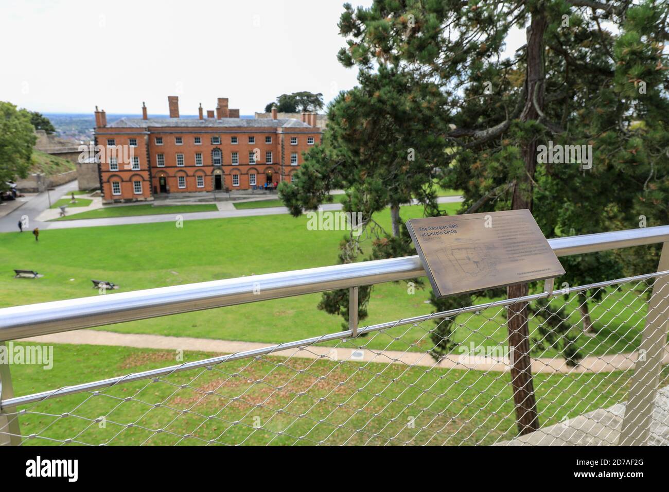 A view of the Georgian Prison at Lincoln Castle from the Castle Walls ...