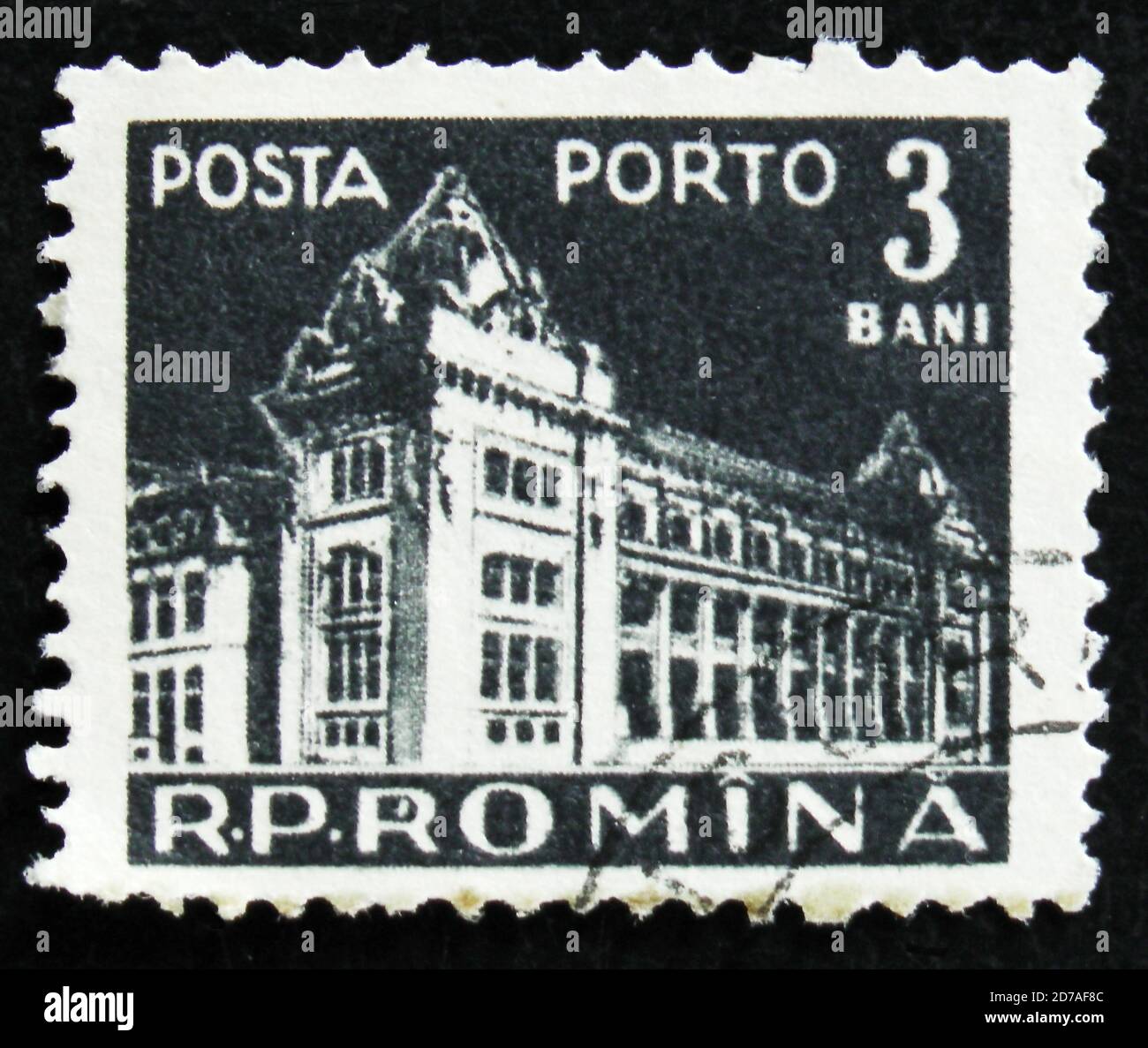 MOSCOW, RUSSIA - APRIL 2, 2017: A post stamp printed in Romania shows ...
