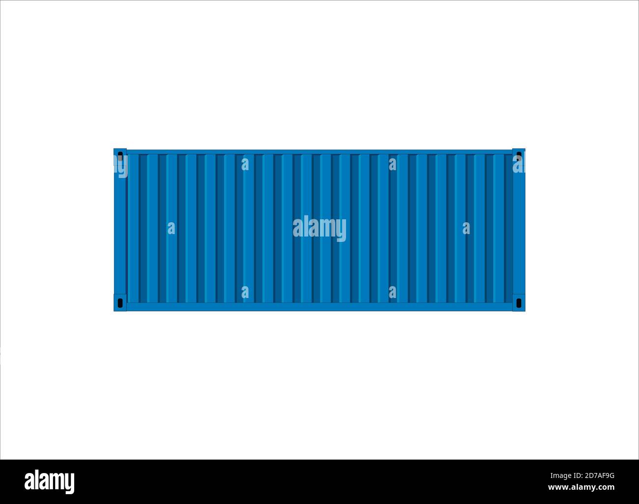 Shipping container, blue classic images. Vector illustration Stock ...