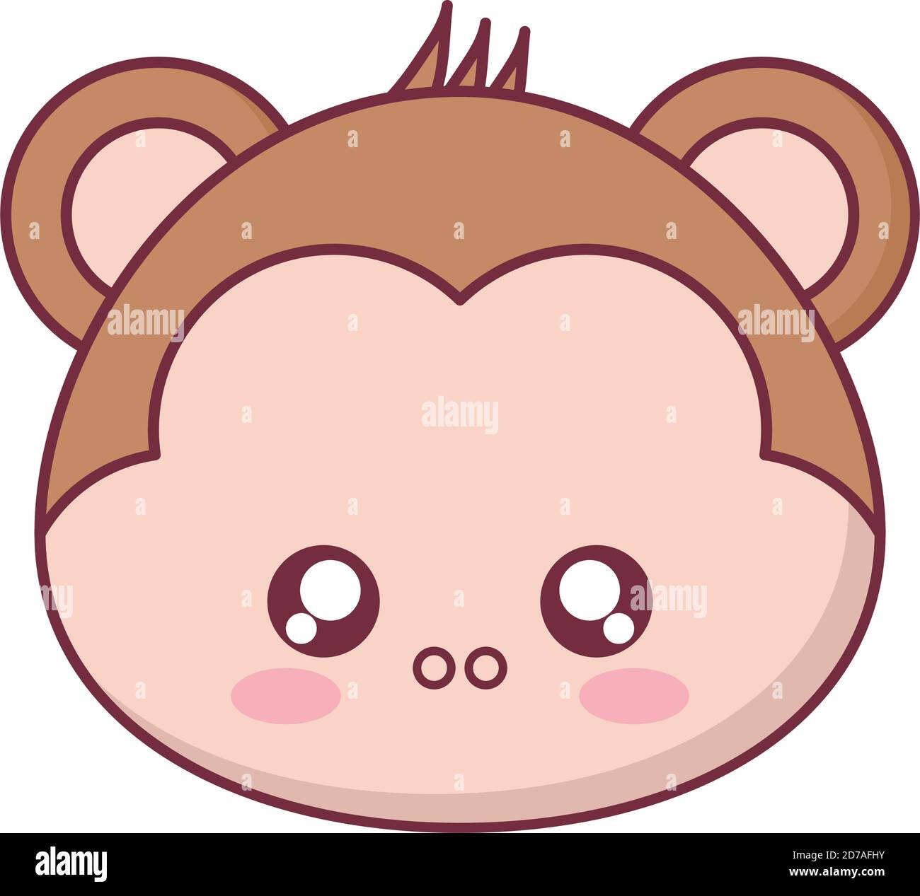 Kawaii monkey animal cartoon vector design Stock Vector Image & Art - Alamy