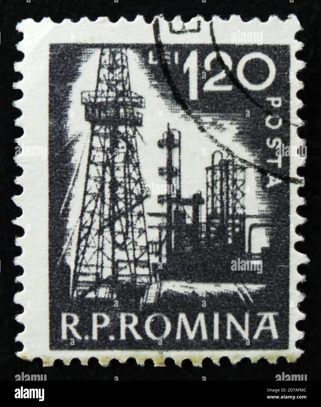 MOSCOW, RUSSIA - APRIL 2, 2017: A post stamp printed in Romania shows ...