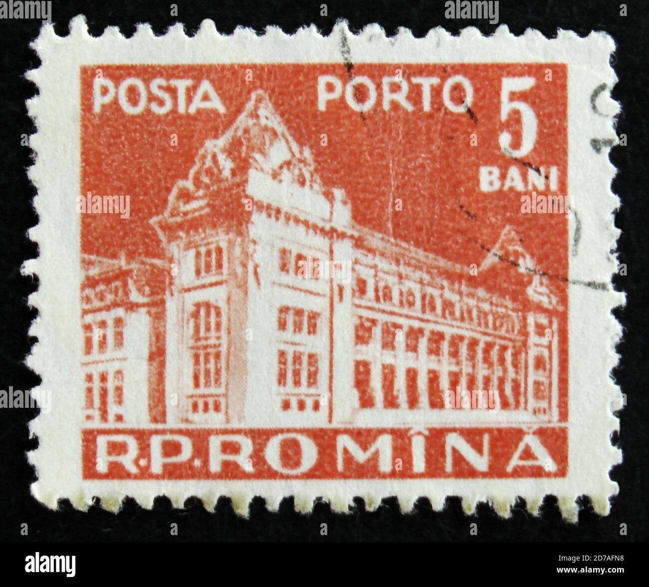 MOSCOW, RUSSIA - APRIL 2, 2017: A post stamp printed in Romania shows ...