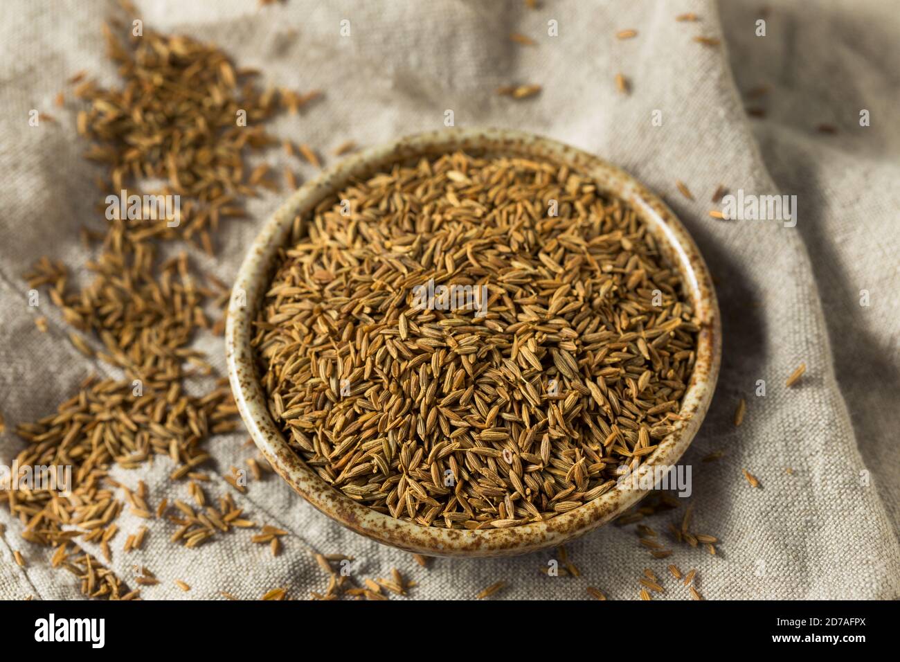 Raw Brown Organic Cumin Seed in a Bowl Stock Photo - Alamy