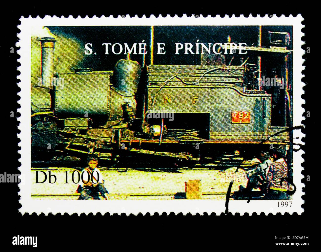 MOSCOW, RUSSIA - NOVEMBER 26, 2017: A stamp printed in Sao Tome and ...