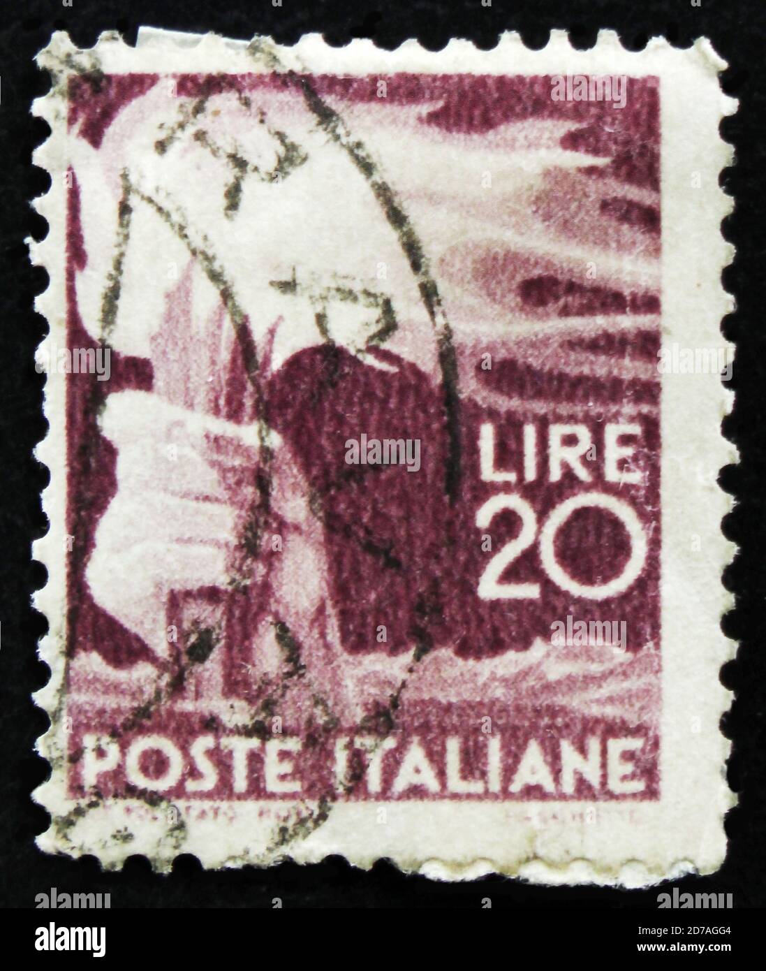 Stamp italy 20 lire hi-res stock photography and images - Alamy