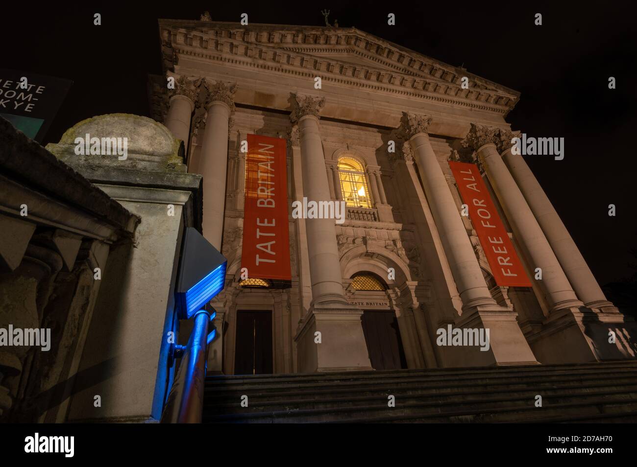 London/UK - 18 Oct 2020: View looking up at the Tate Modern art gallery ...