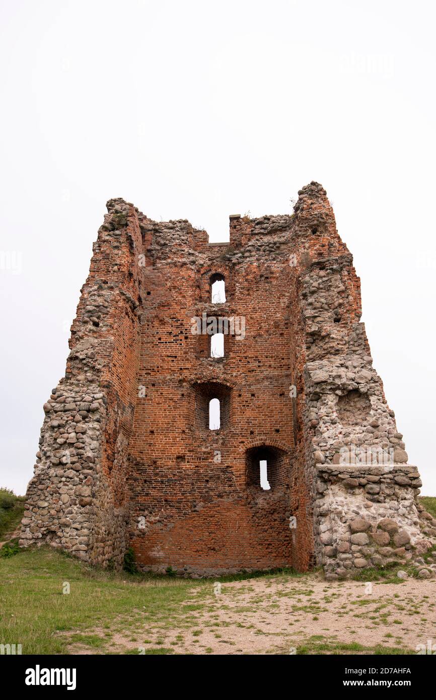 Ruins of Novogrudok castle on castle hill Stock Photo - Alamy
