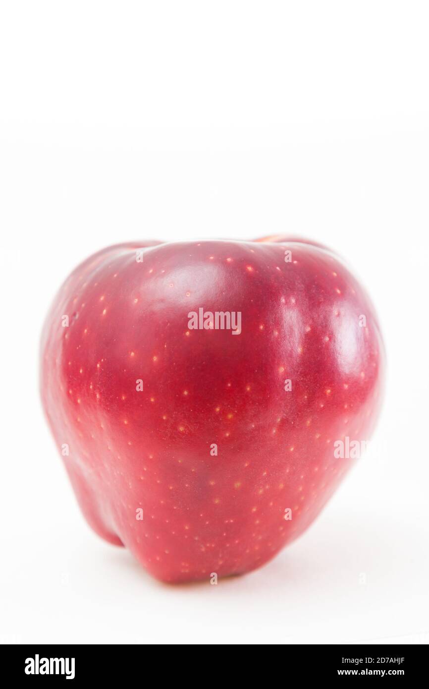 Red richard apple against white background Stock Photo - Alamy