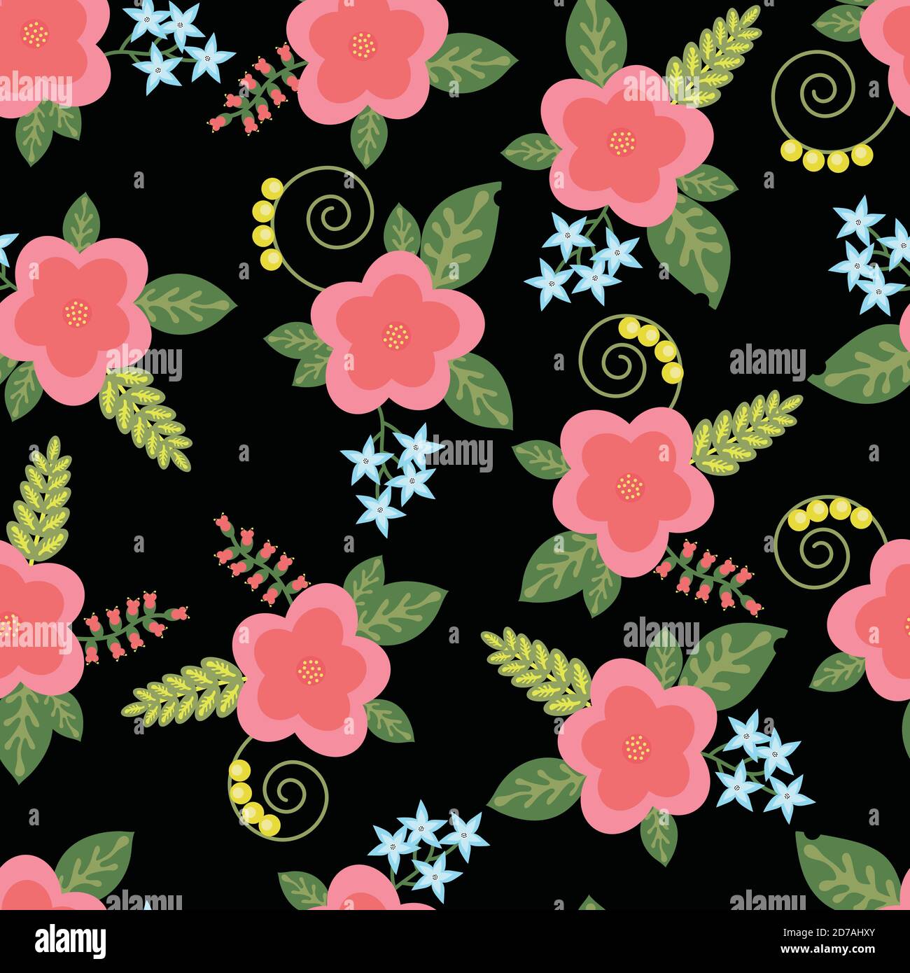 Ditsy floral fabric Stock Vector Images - Alamy
