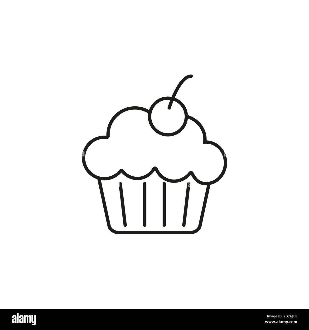 cupcake icon element of bakery icon for mobile concept and web apps ...