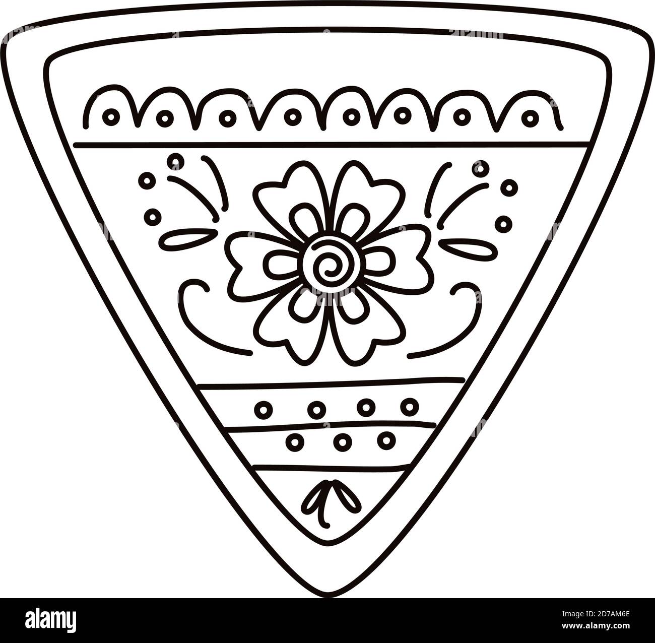 triangle garland celebration mexican line style icon vector ...