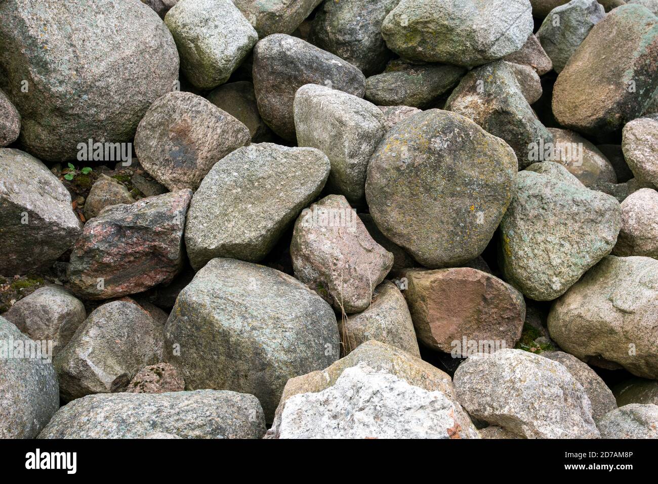pile of boulders of natural stone close-up Stock Photo - Alamy
