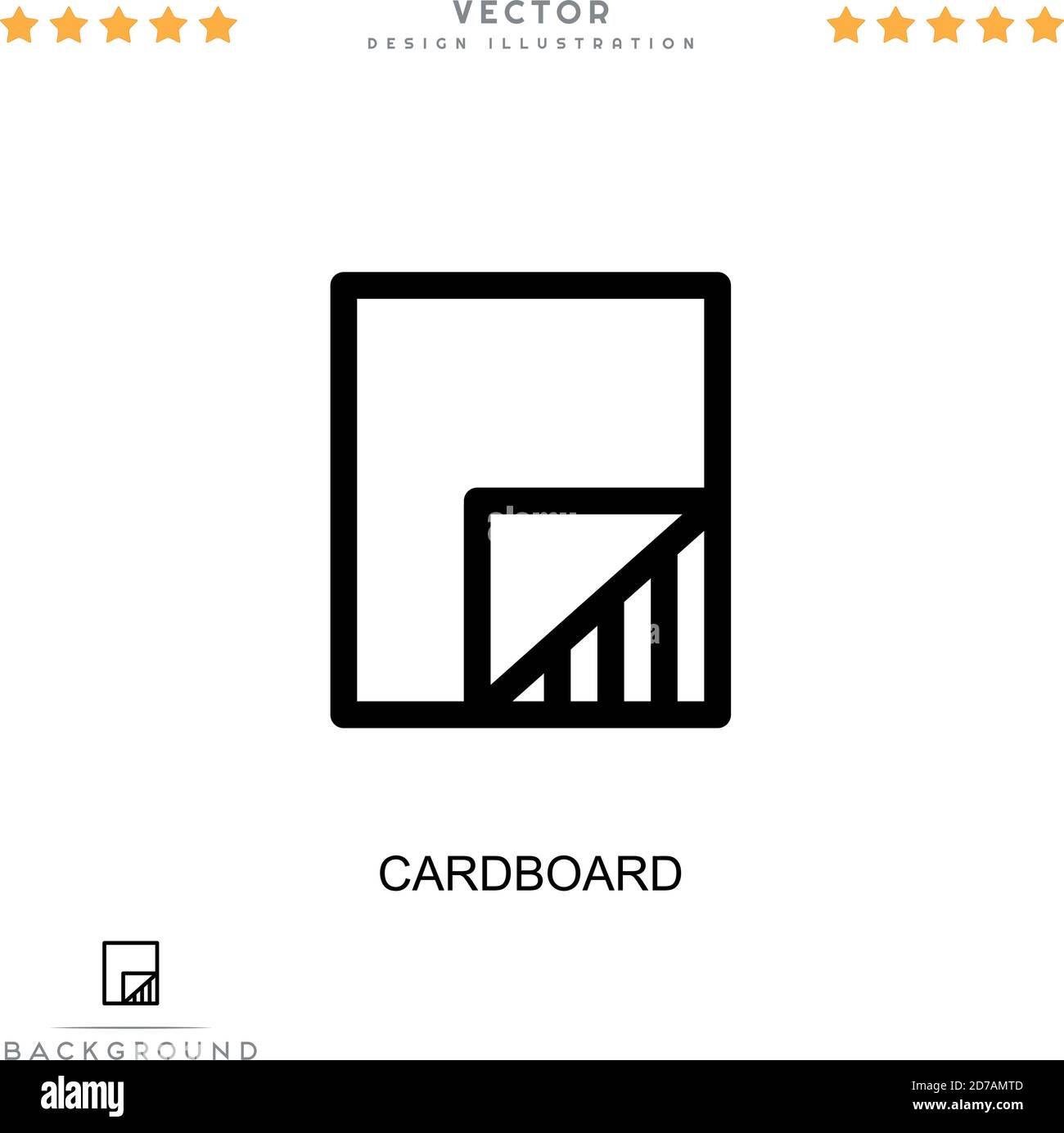 Cardboard icon. Simple element from digital disruption collection. Line ...