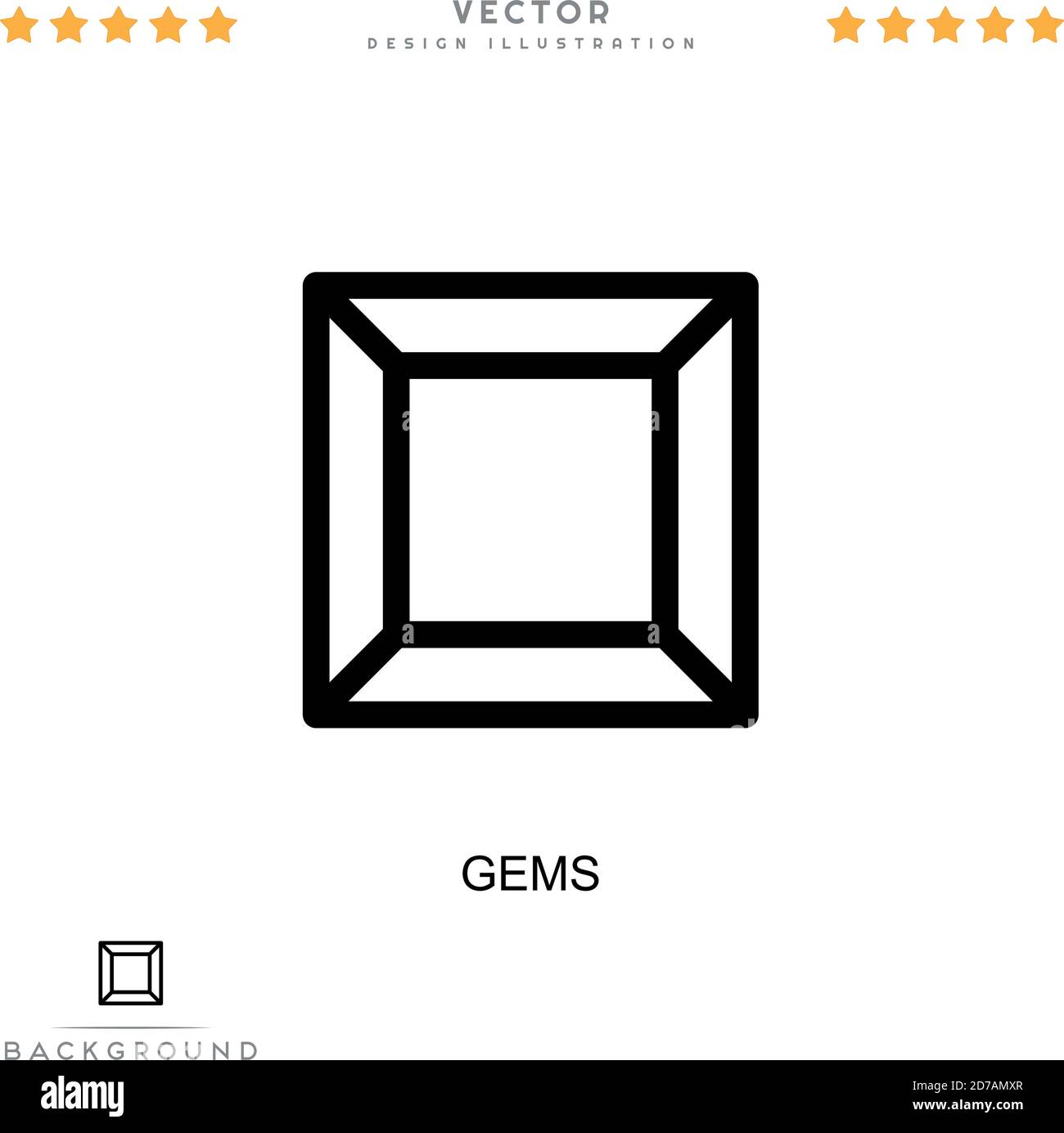 Gems icon. Simple element from digital disruption collection. Line Gems ...