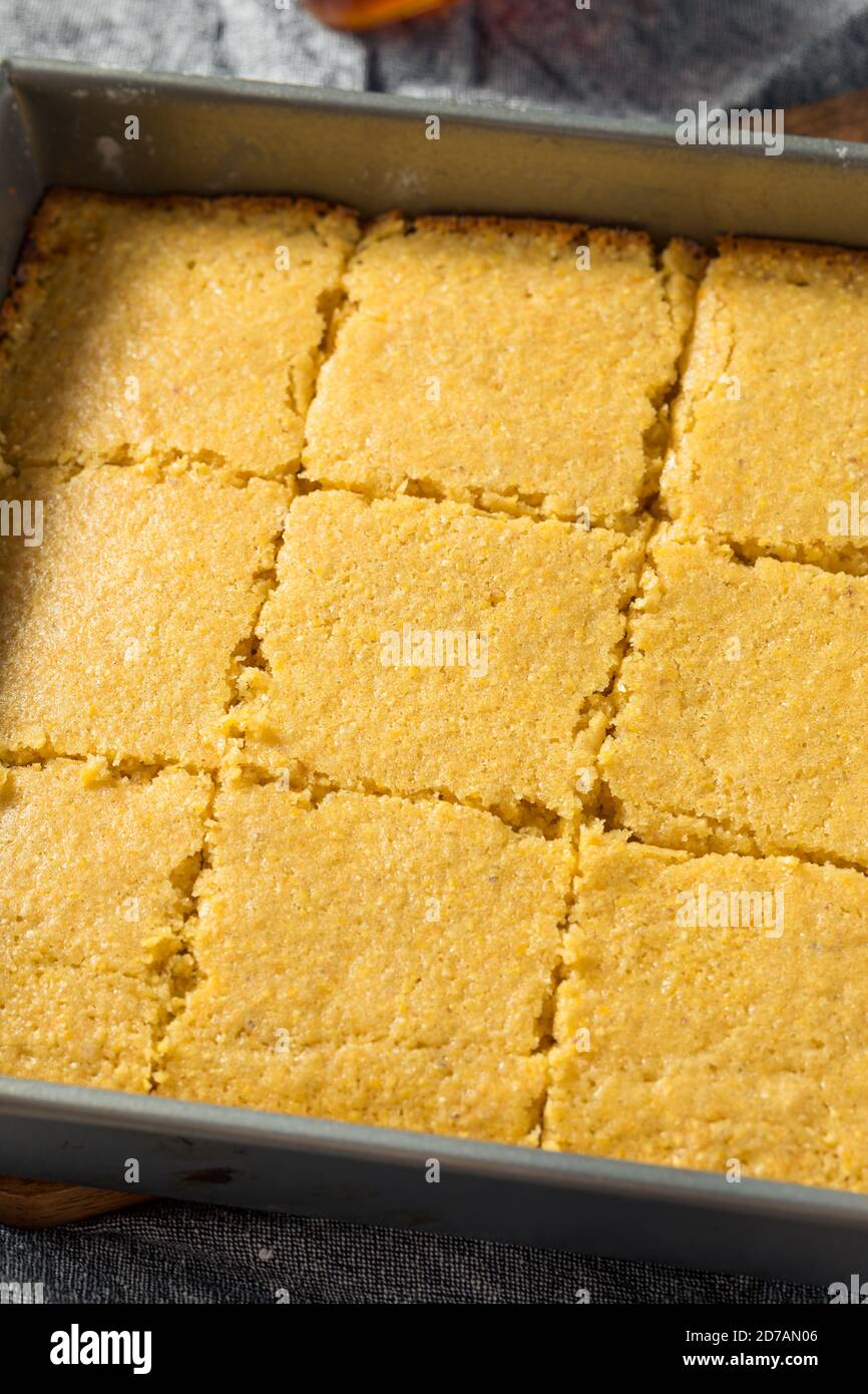 Sweet Homemade Corn Bread Ready to Eat Stock Photo - Alamy