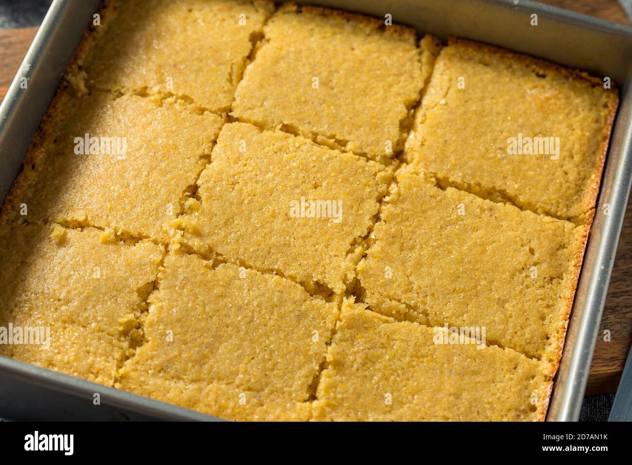 Sweet Homemade Corn Bread Ready to Eat Stock Photo - Alamy