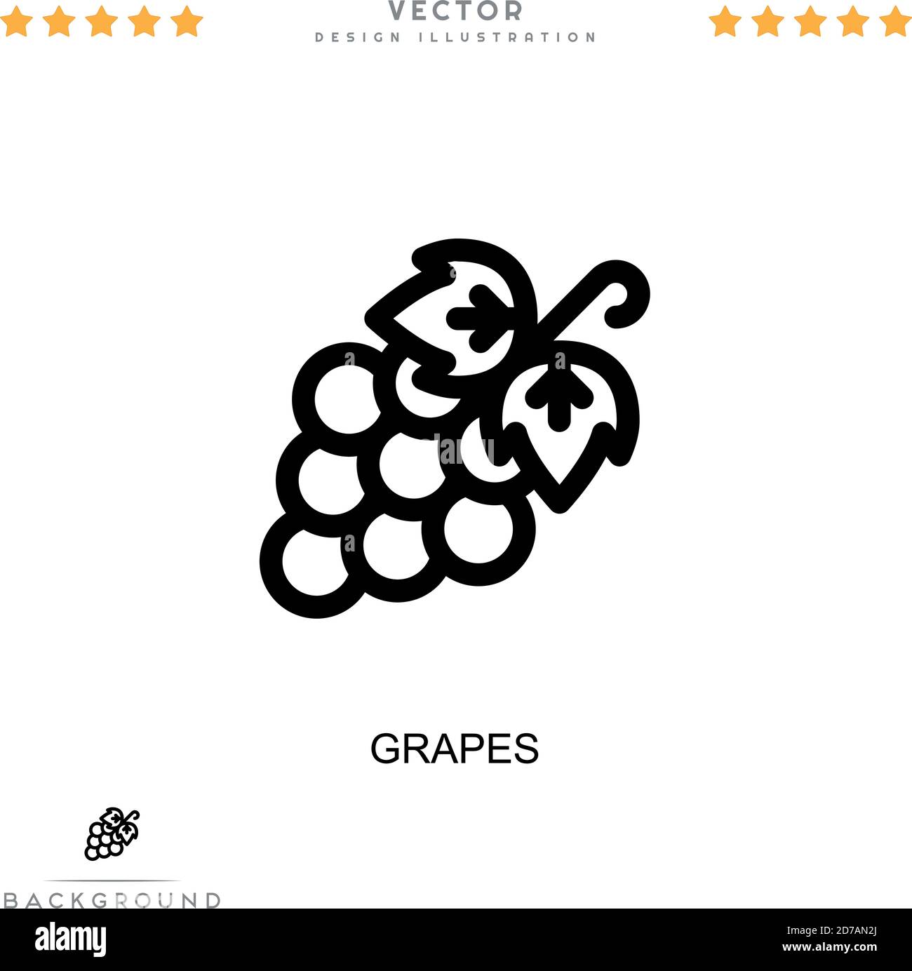 Grape from the branch Stock Vector Images - Alamy