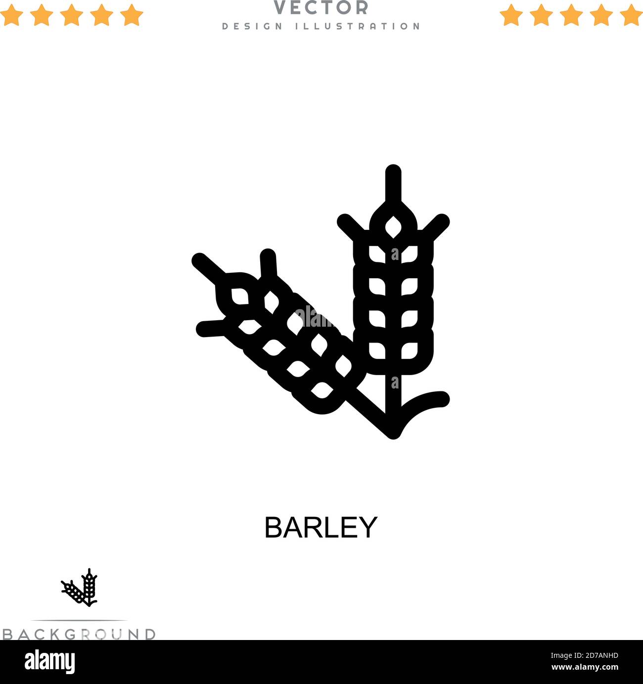 Barley icon. Simple element from digital disruption collection. Line ...