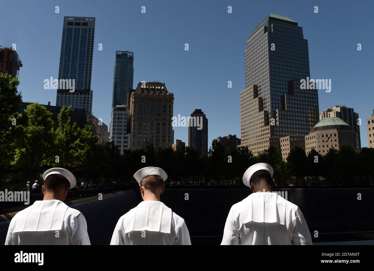 US Navy sailors from the back. US Navy army. US Navy sailors in NYC ...