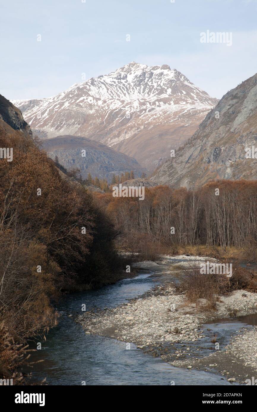 The Arc river near Le Villaron Haute-Maurienne Savoie France Stock ...
