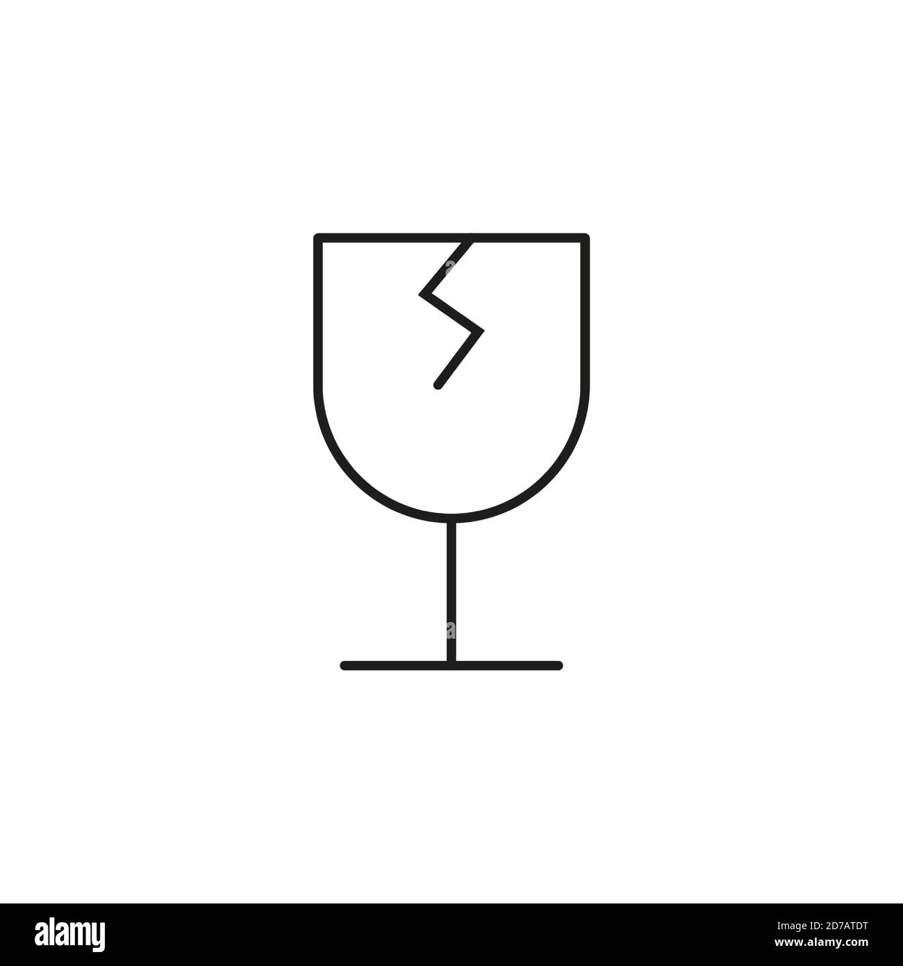 fragile icon element of logistics icon for mobile concept and web apps. Thin line fragile icon ...