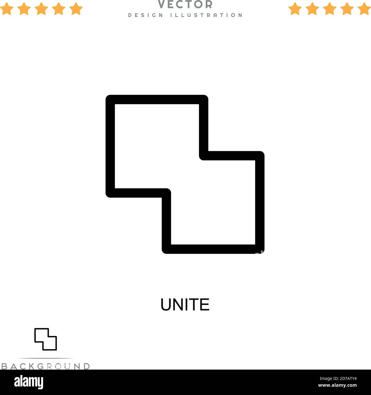 Unite icon. Simple element from digital disruption collection. Line ...