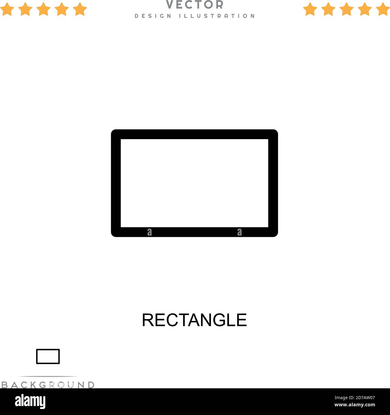Rectangle icon. Simple element from digital disruption collection. Line ...