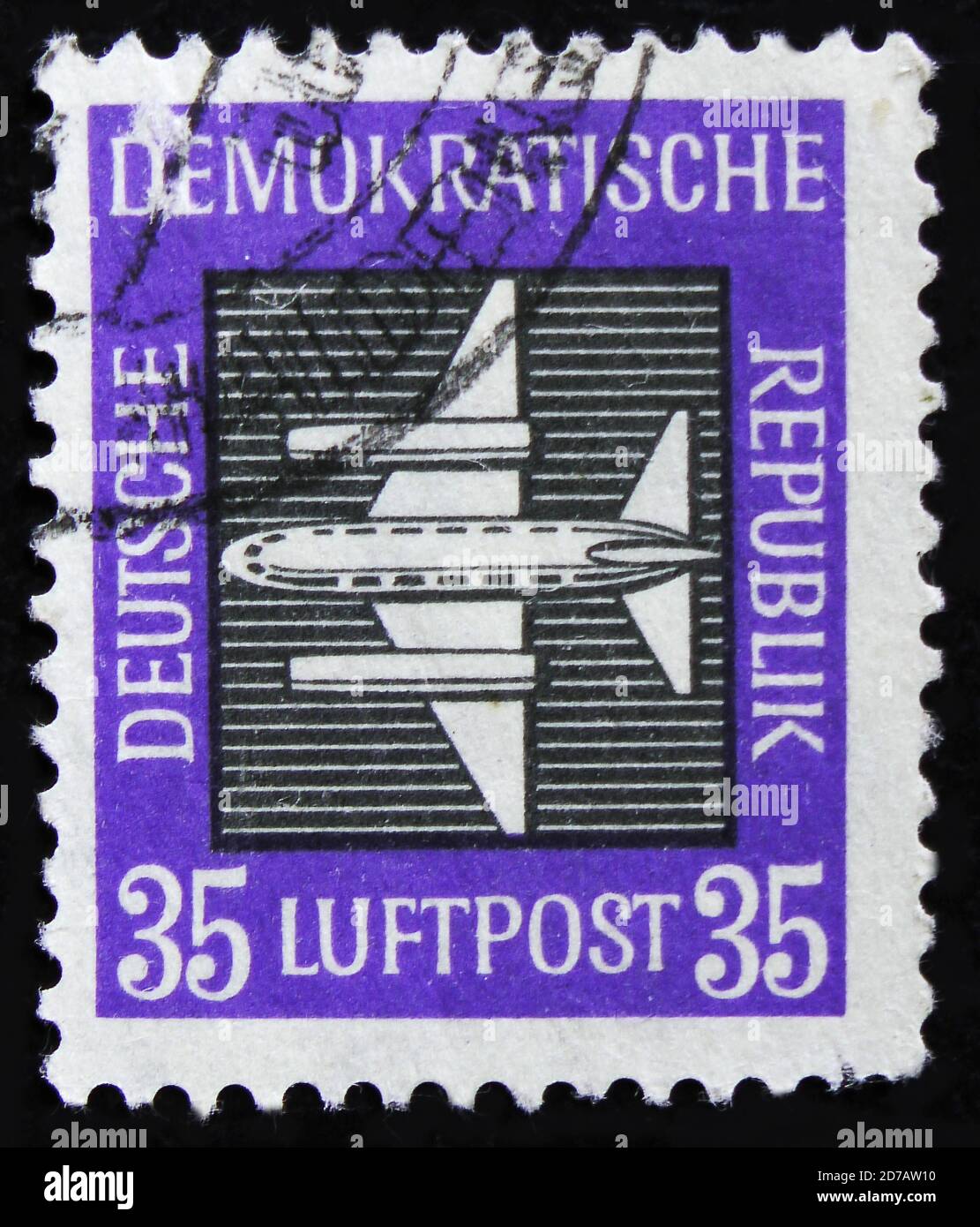 MOSCOW, RUSSIA - APRIL 2, 2017: A post stamp printed in DDR (Germany ...