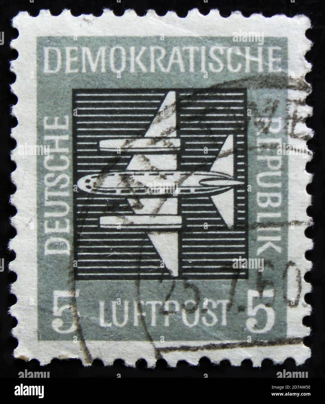 MOSCOW, RUSSIA - APRIL 2, 2017: A post stamp printed in DDR (Germany ...