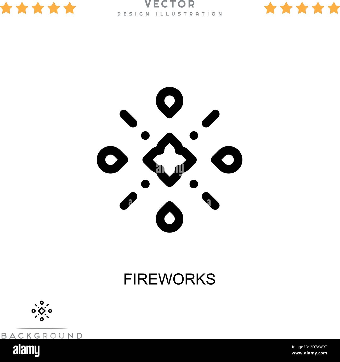 Fireworks icon. Simple element from digital disruption collection. Line ...