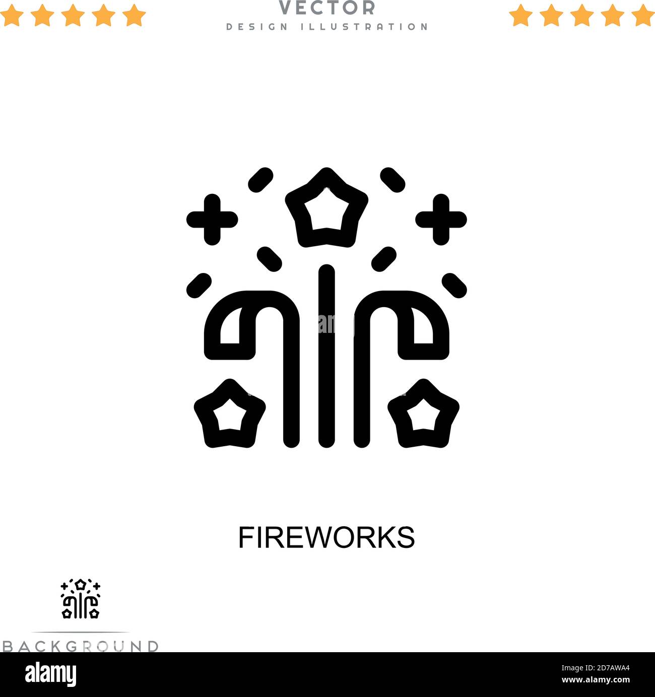 Fireworks icon. Simple element from digital disruption collection. Line ...