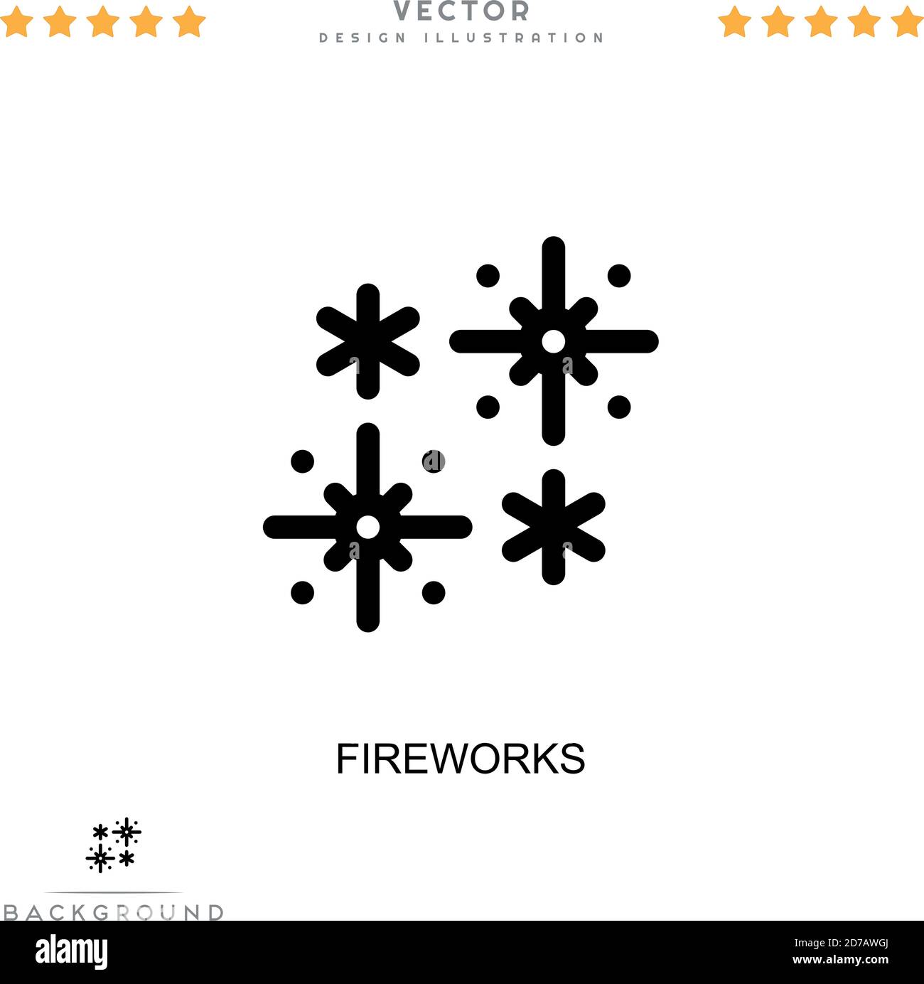 Fireworks icon. Simple element from digital disruption collection. Line ...