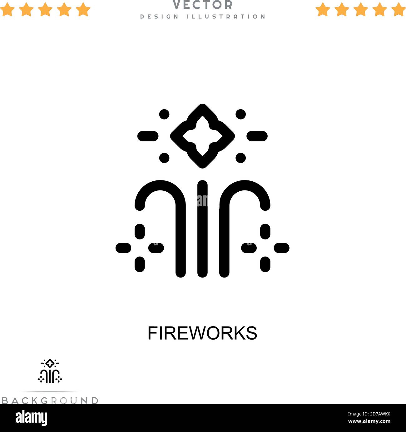 Fireworks icon. Simple element from digital disruption collection. Line ...