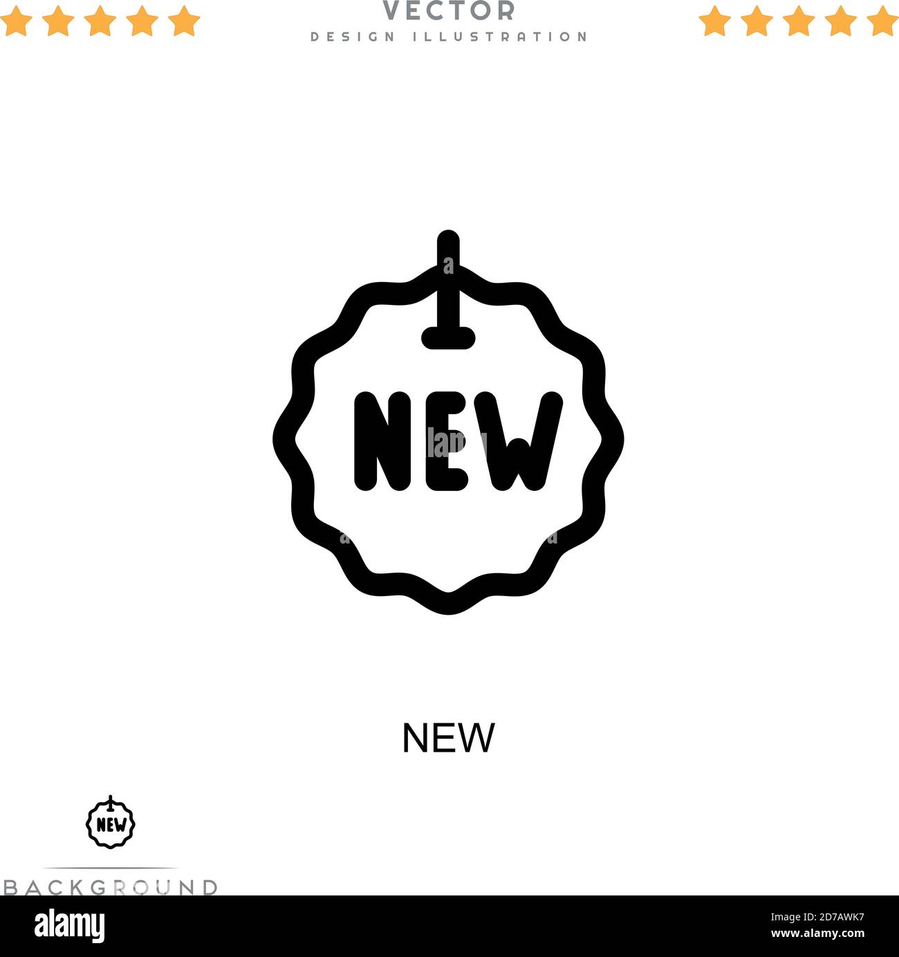 New icon. Simple element from digital disruption collection. Line New ...
