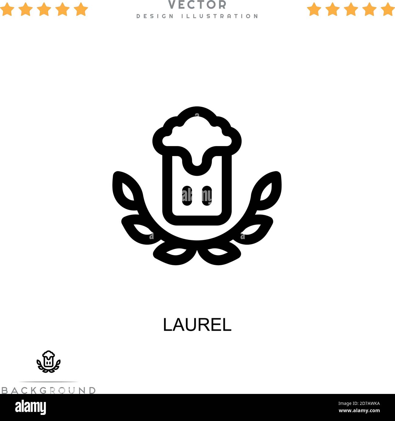 Laurel icon. Simple element from digital disruption collection. Line ...