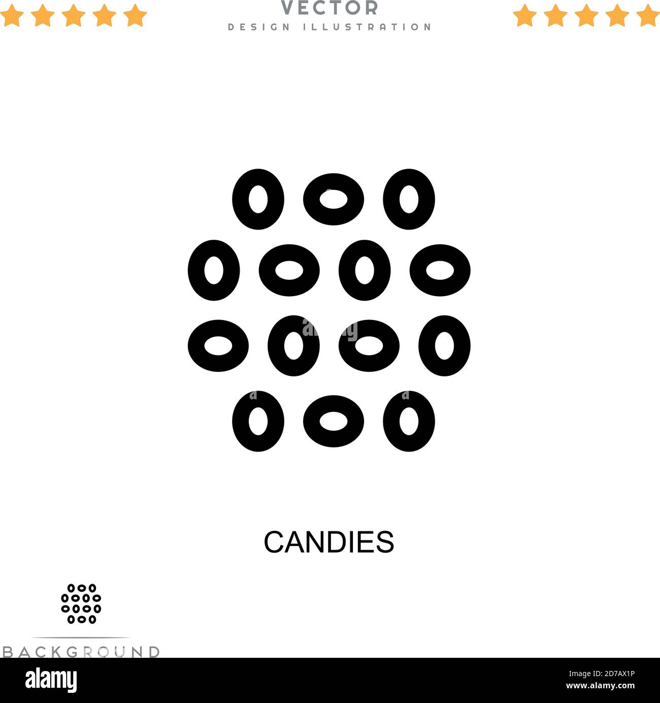 Candies icon. Simple element from digital disruption collection. Line ...