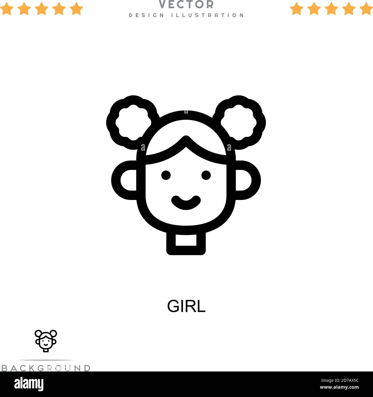 Girl icon. Simple element from digital disruption collection. Line Girl ...