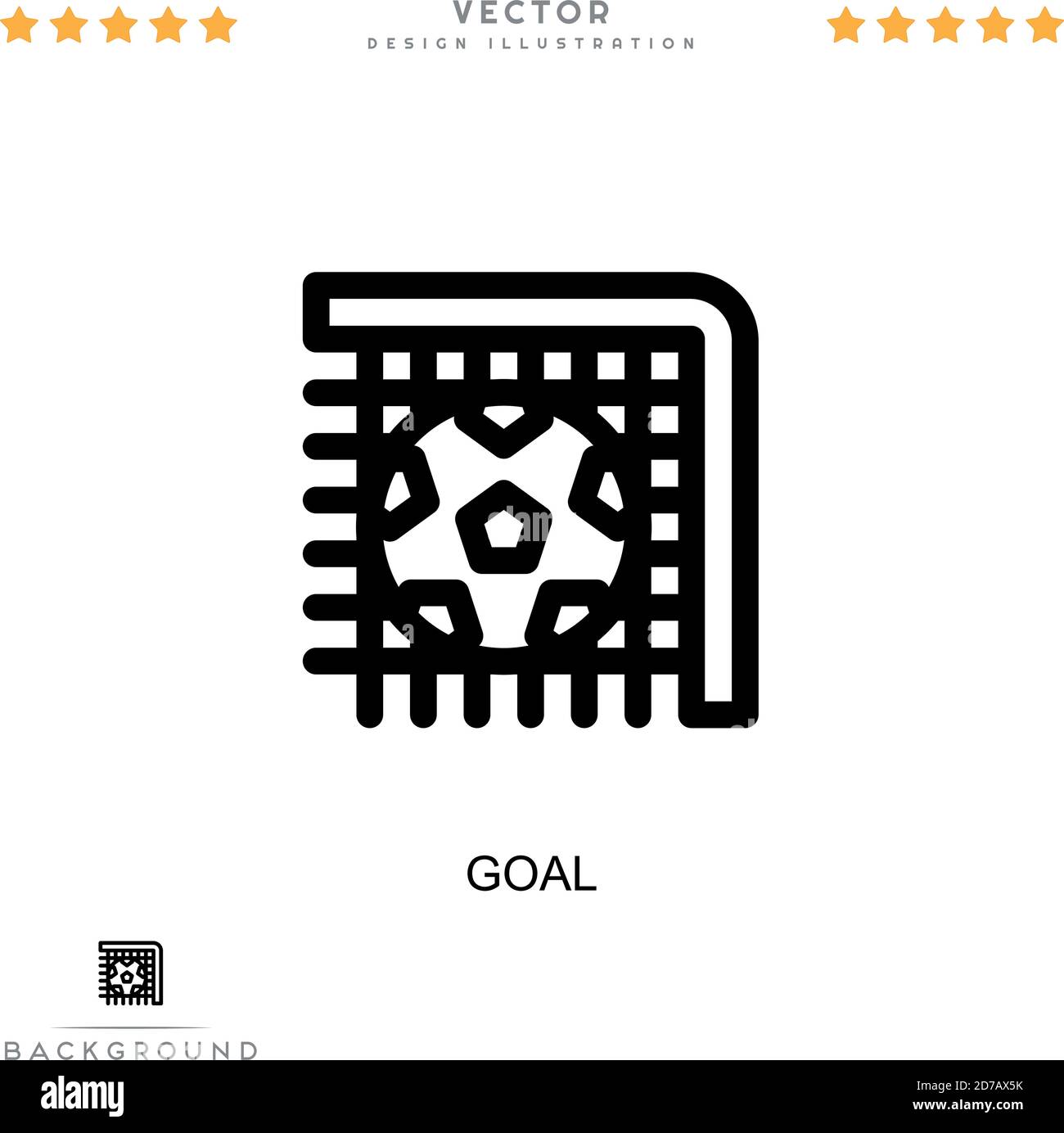 Goal icon. Simple element from digital disruption collection. Line Goal ...