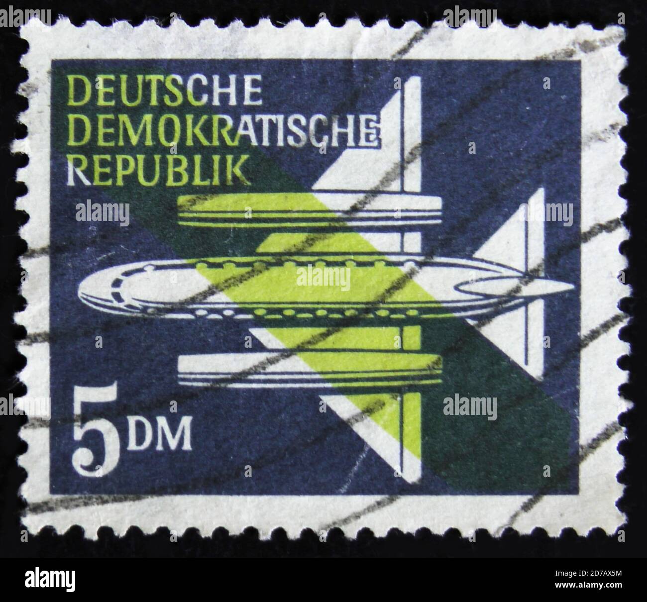 MOSCOW, RUSSIA - APRIL 2, 2017: A post stamp printed in DDR (Germany ...