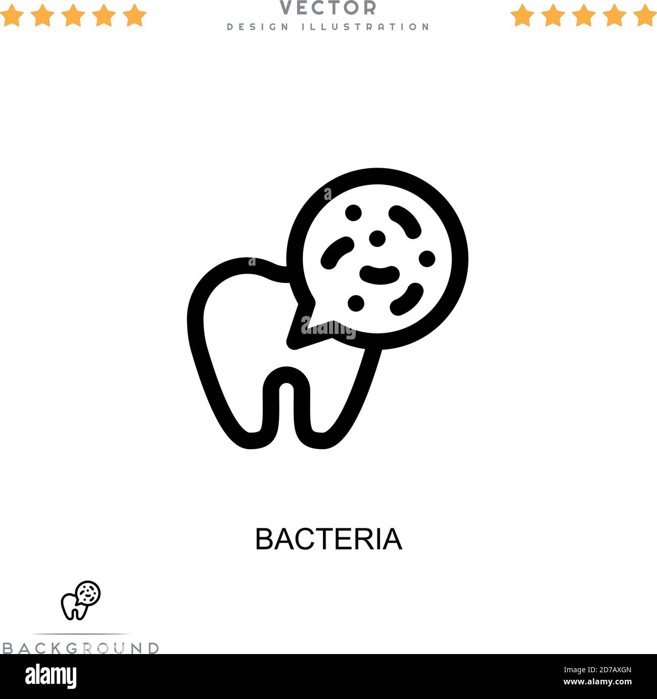 Bacteria icon. Simple element from digital disruption collection. Line ...