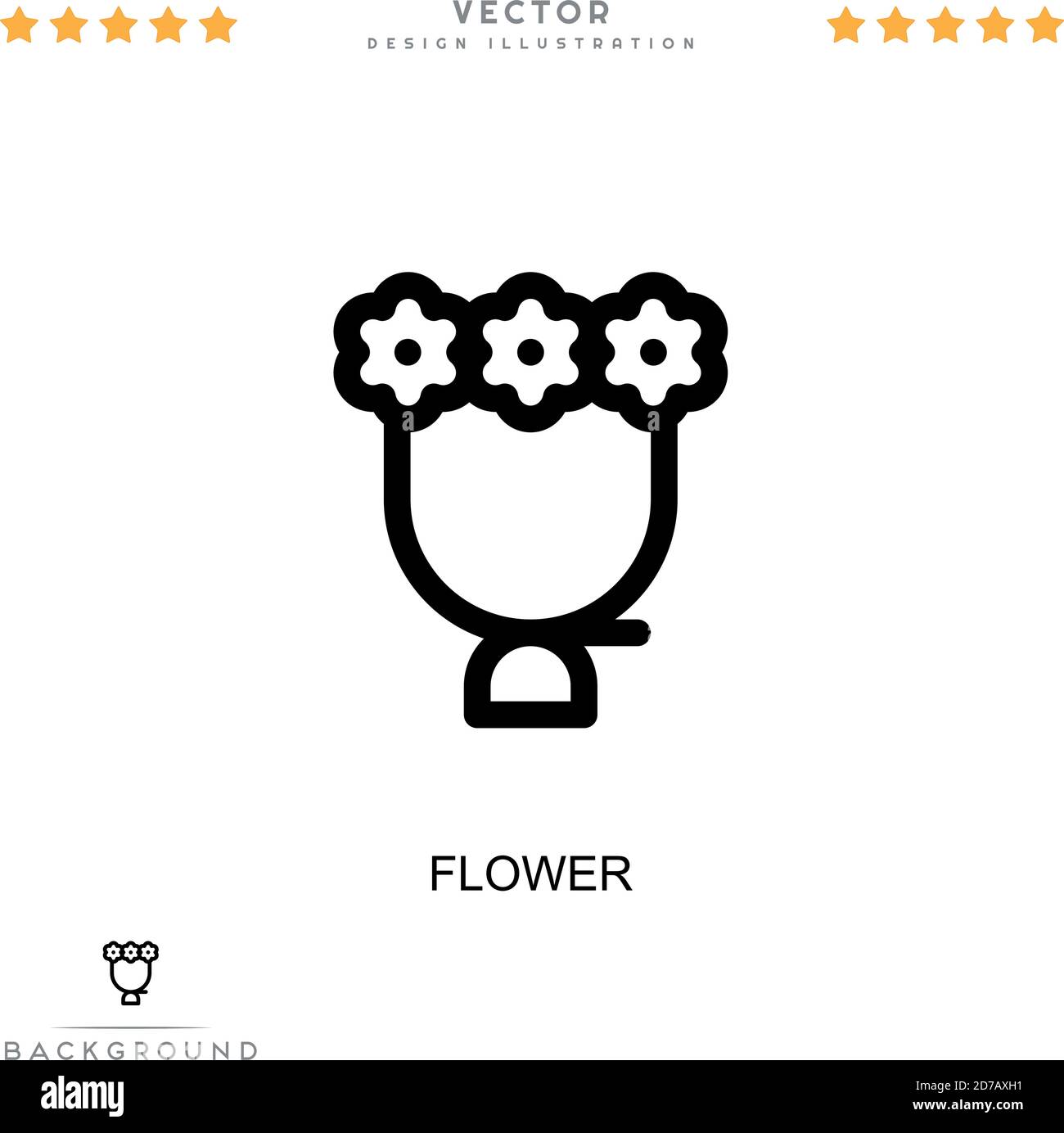 Flower icon. Simple element from digital disruption collection. Line ...