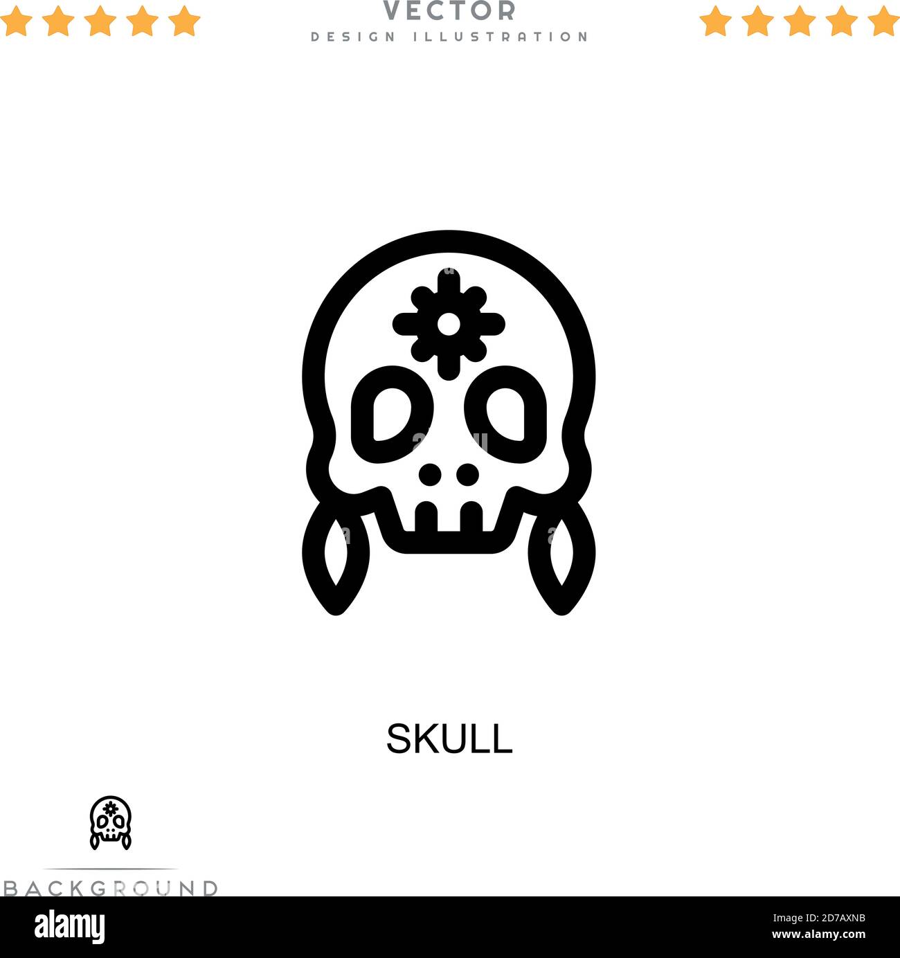 Skull icon. Simple element from digital disruption collection. Line ...