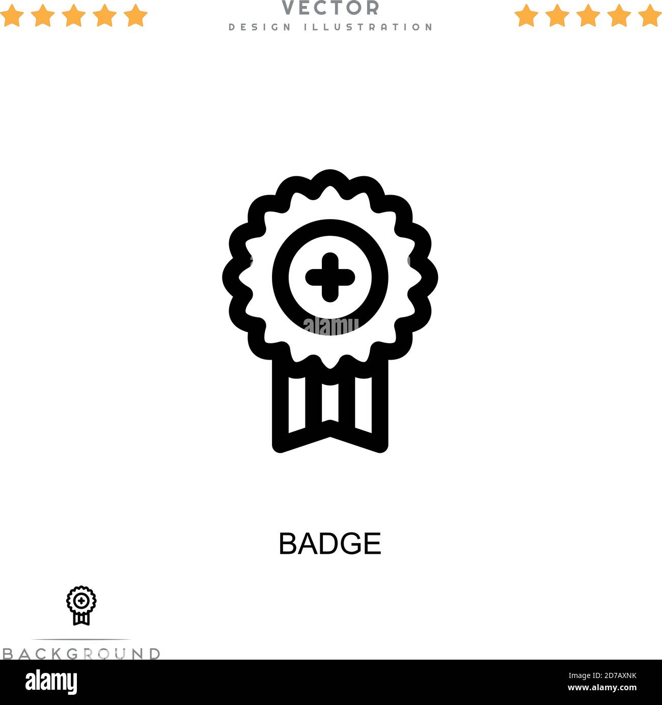 Badge icon. Simple element from digital disruption collection. Line ...