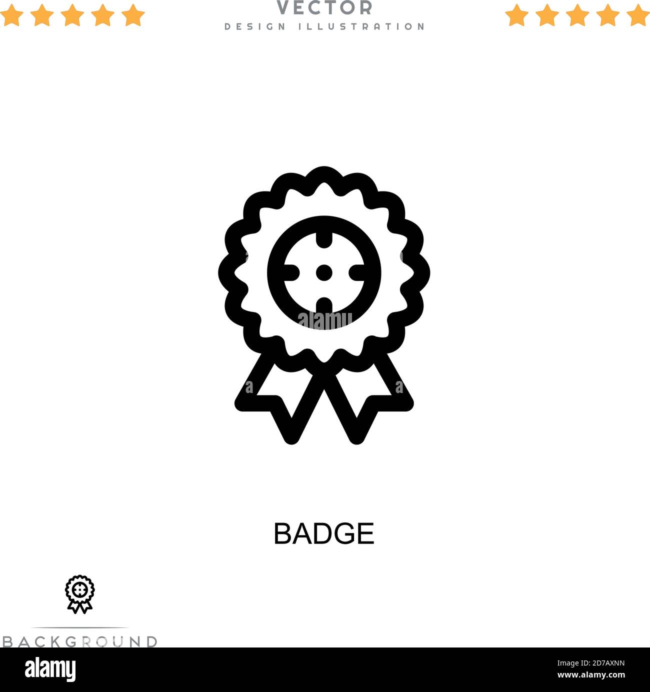 Badge icon. Simple element from digital disruption collection. Line ...