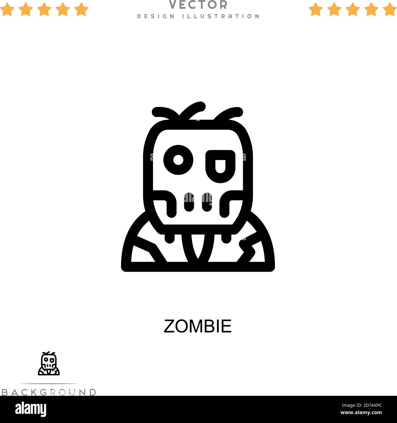 Zombie icon. Simple element from digital disruption collection. Line ...