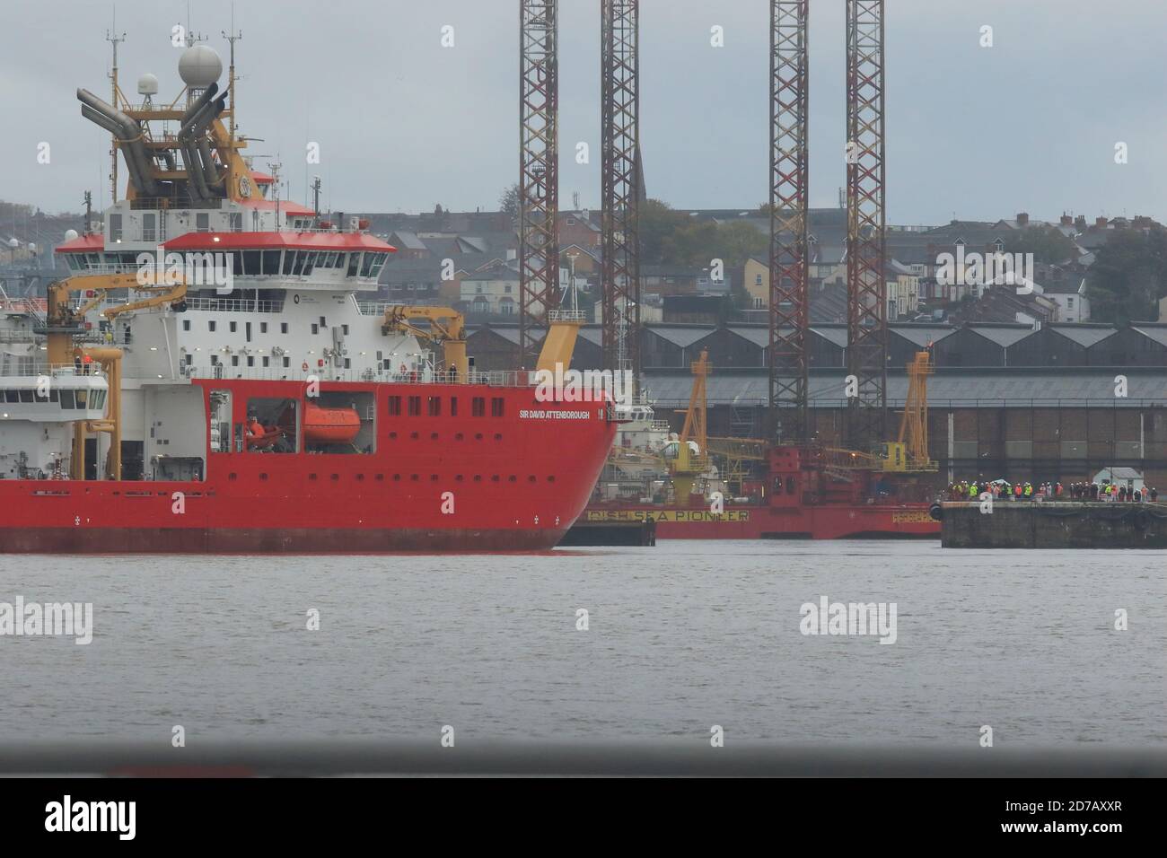 Sir David Attenborough ship leaves Cammell Lairds Stock Photo - Alamy