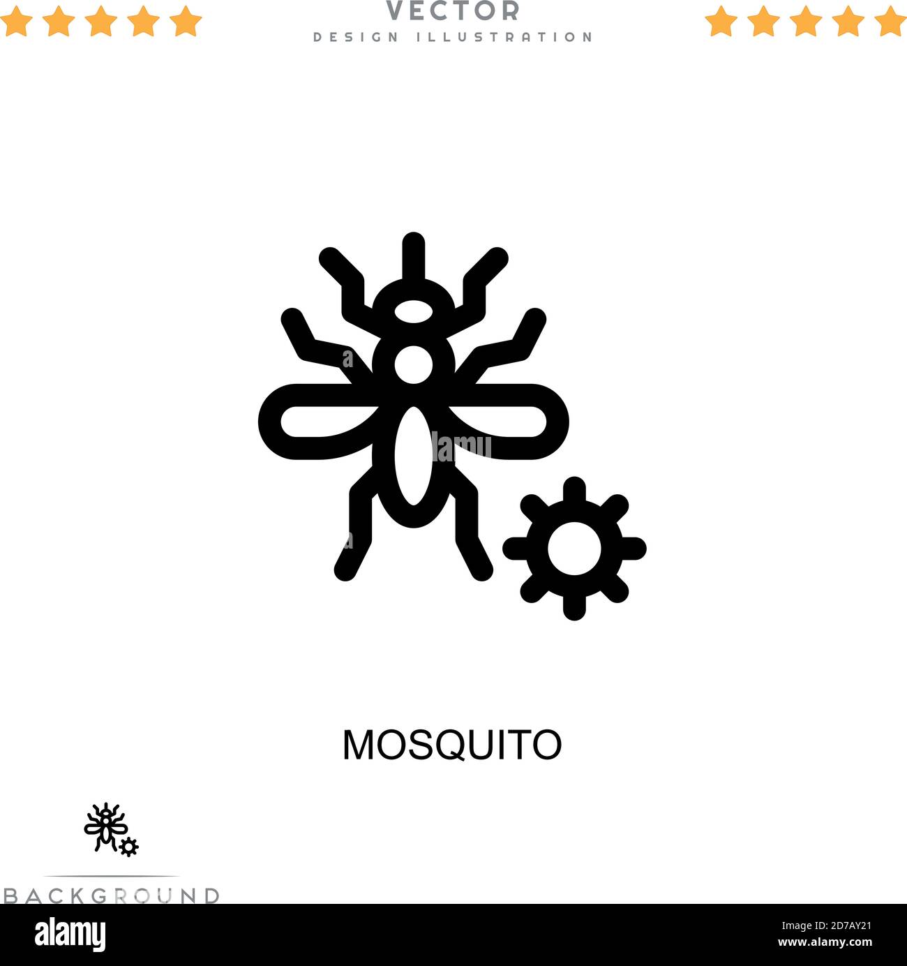 Mosquito icon. Simple element from digital disruption collection. Line ...